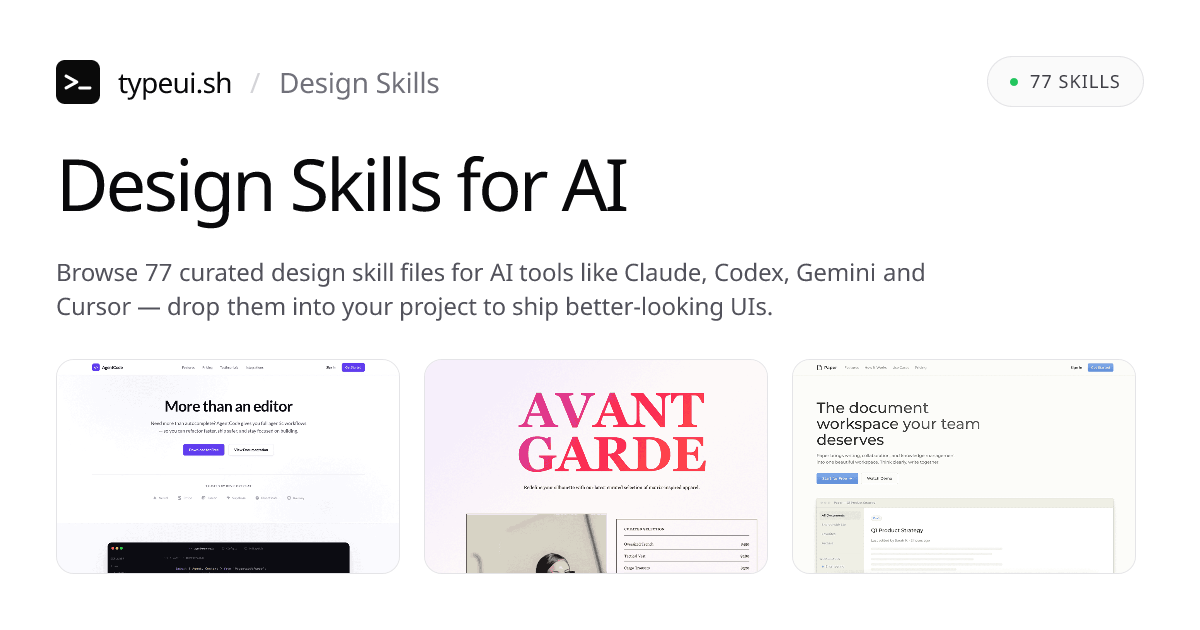 Design Skills for AI | TypeUI